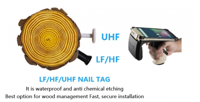 Plastic UHF RFID Tree Tag For Tree Tracking Abs 50cm Reading Range
